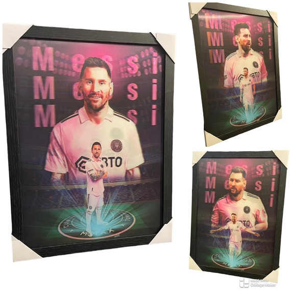 Art | New Messi Lenticular 3d Poster Picture Inter Miami Soccer | Poshmark